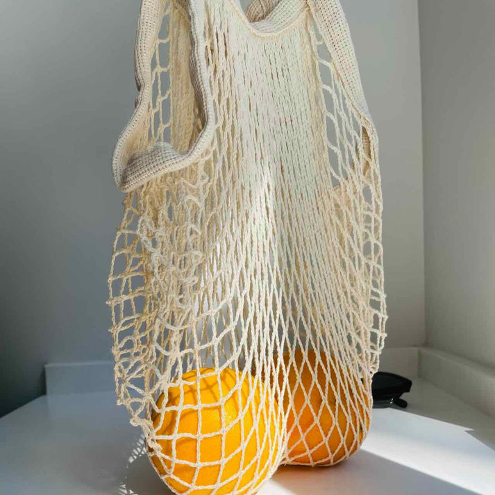 French Style Organic Cotton Market Net Tote Bag | Plantish – Aiteall